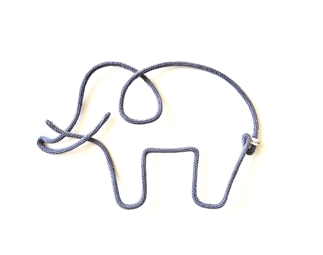 Large Knitted Elephant, Wire Words,animal,jungle,nursery,personalized ...