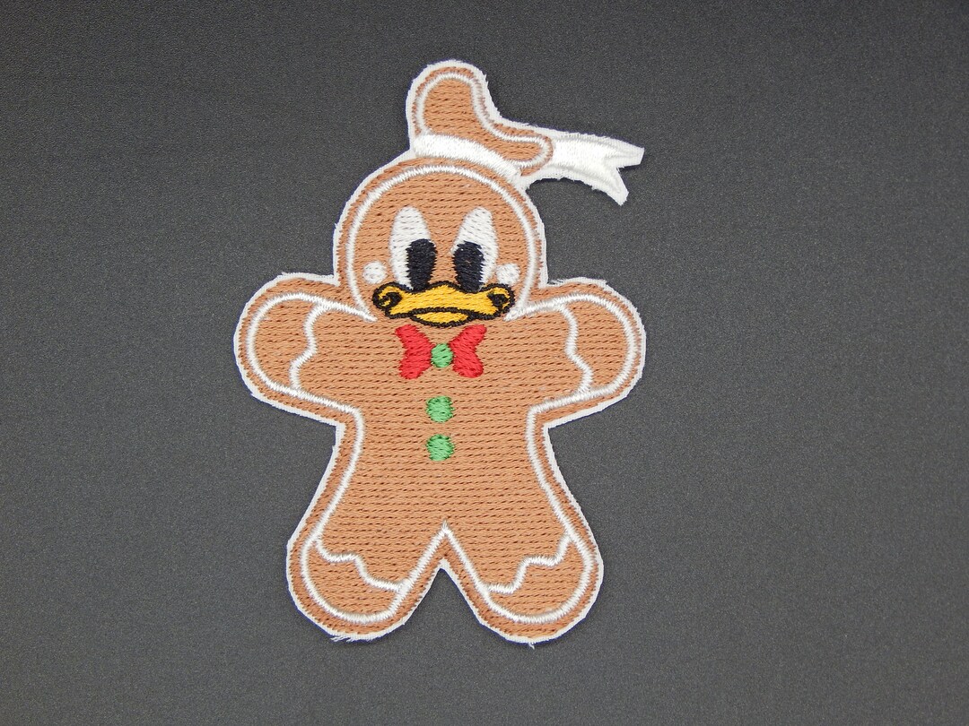 Disney Inspired Holiday Donald Duck Gingerbread Iron on Patch - Etsy