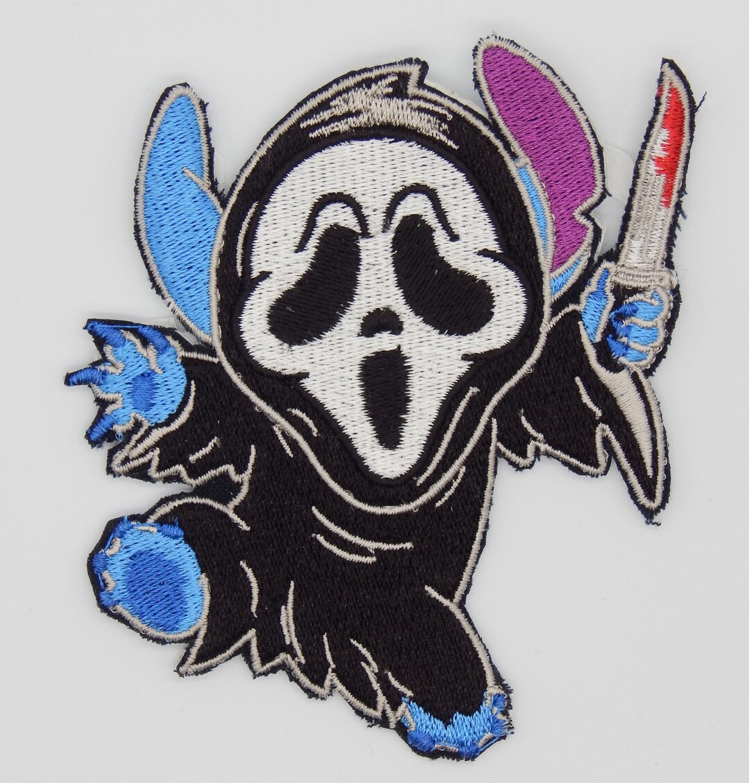 Disney Inspired Halloween Horror Stitch as Scream Embroidered Iron on ...