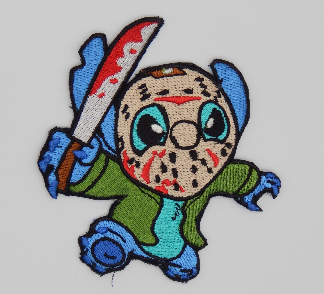 Disney Inspired Halloween Horror Stitch as Jason Embroidered Iron on ...