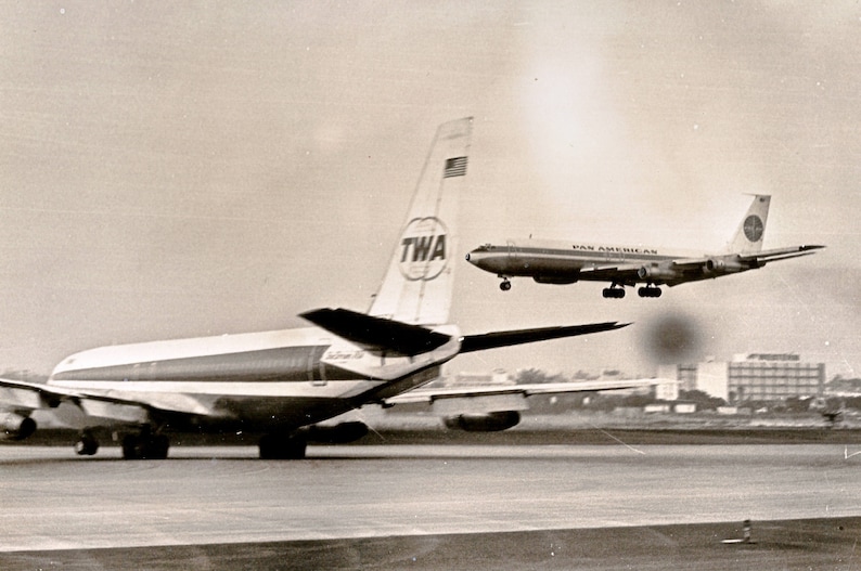 Pan Am and TWA Boeing 707 Airliners - Digital Print - Etsy