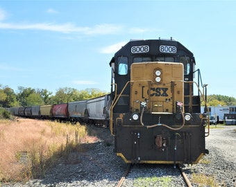 CSX SD40-2 With Freight Consist Awaiting Orders to Proceed at | Etsy