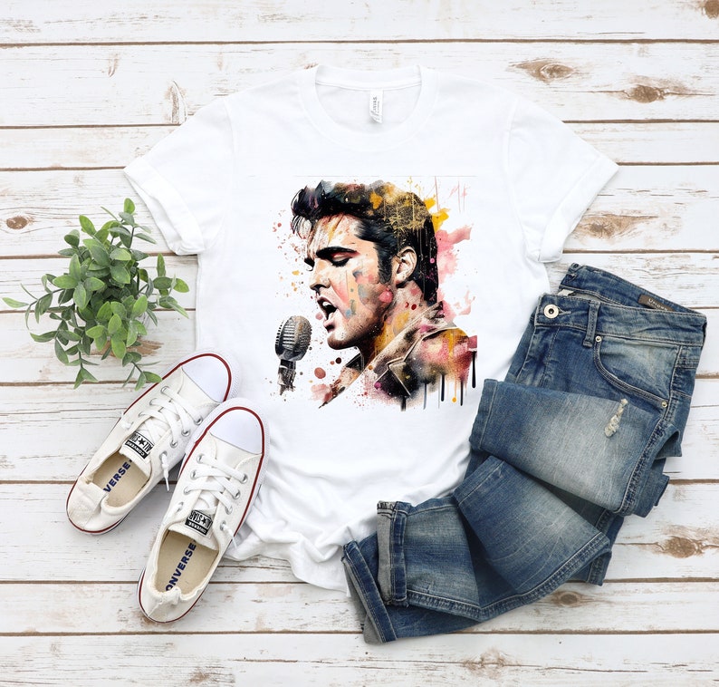 Elvis Watercolor Elvis King of Rock and Roll Custom - Etsy