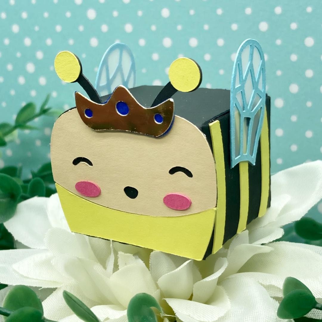 Mini bee box svg files printable box cut files craft | Etsy