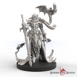 Vampire Lord Dnd Miniature, Highly Detailed Resin 3D Printed Miniature ...