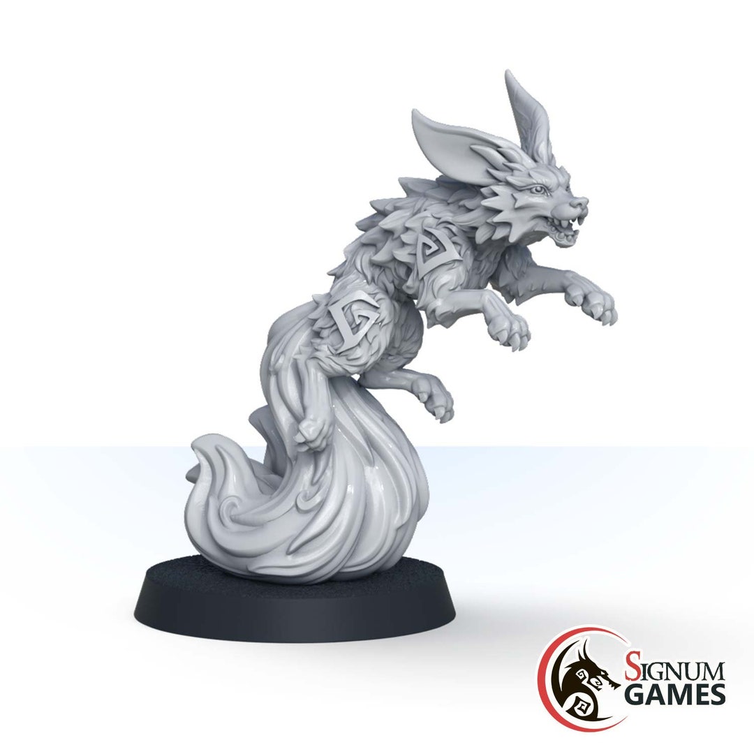 Kitsune Minion 32mm 28mm Scale Resin Miniature, Chiharu, the Fox Spirit ...
