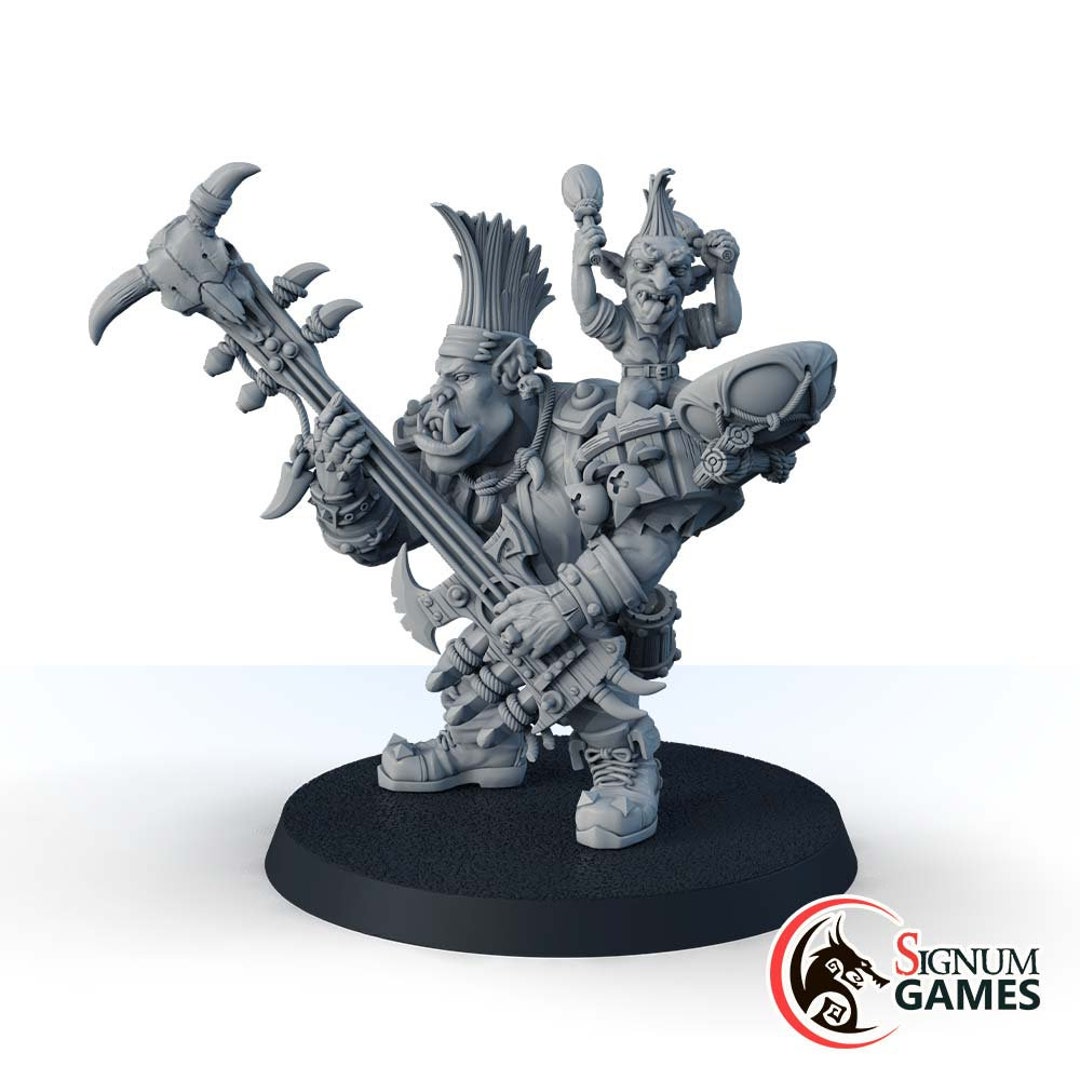 Miniature Orc Bard Dnd, Fantasy Orc Guitarist, Gorling and Gerc, Lords ...