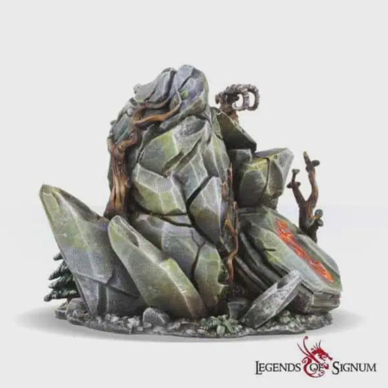 DND Fantasy Miniature Rocks, 3D Printed Resin Unpainted Wargame Terrain ...