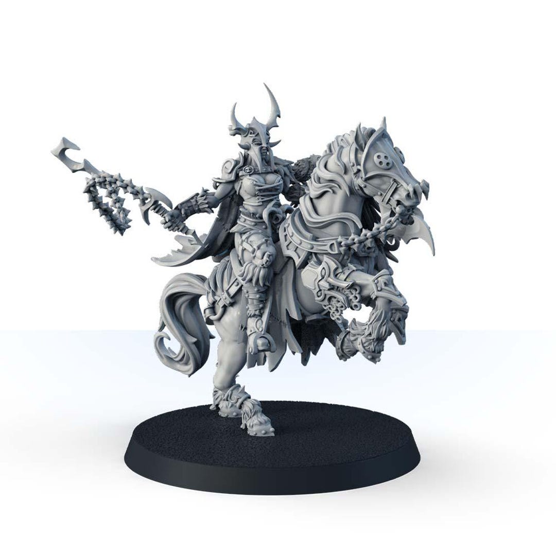3D Printed TTRPG Warlord Urshara Gravesong Miniature, Tabletop Warrior ...
