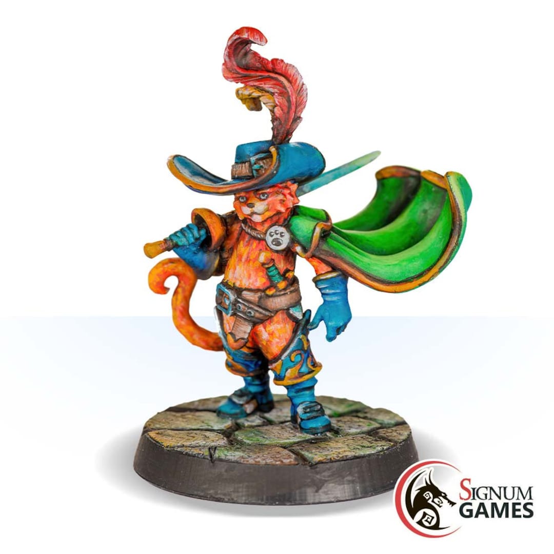 Cat Resin 3D Printed Miniature, 32mm Mini Dungeons and Dragons RPG ...