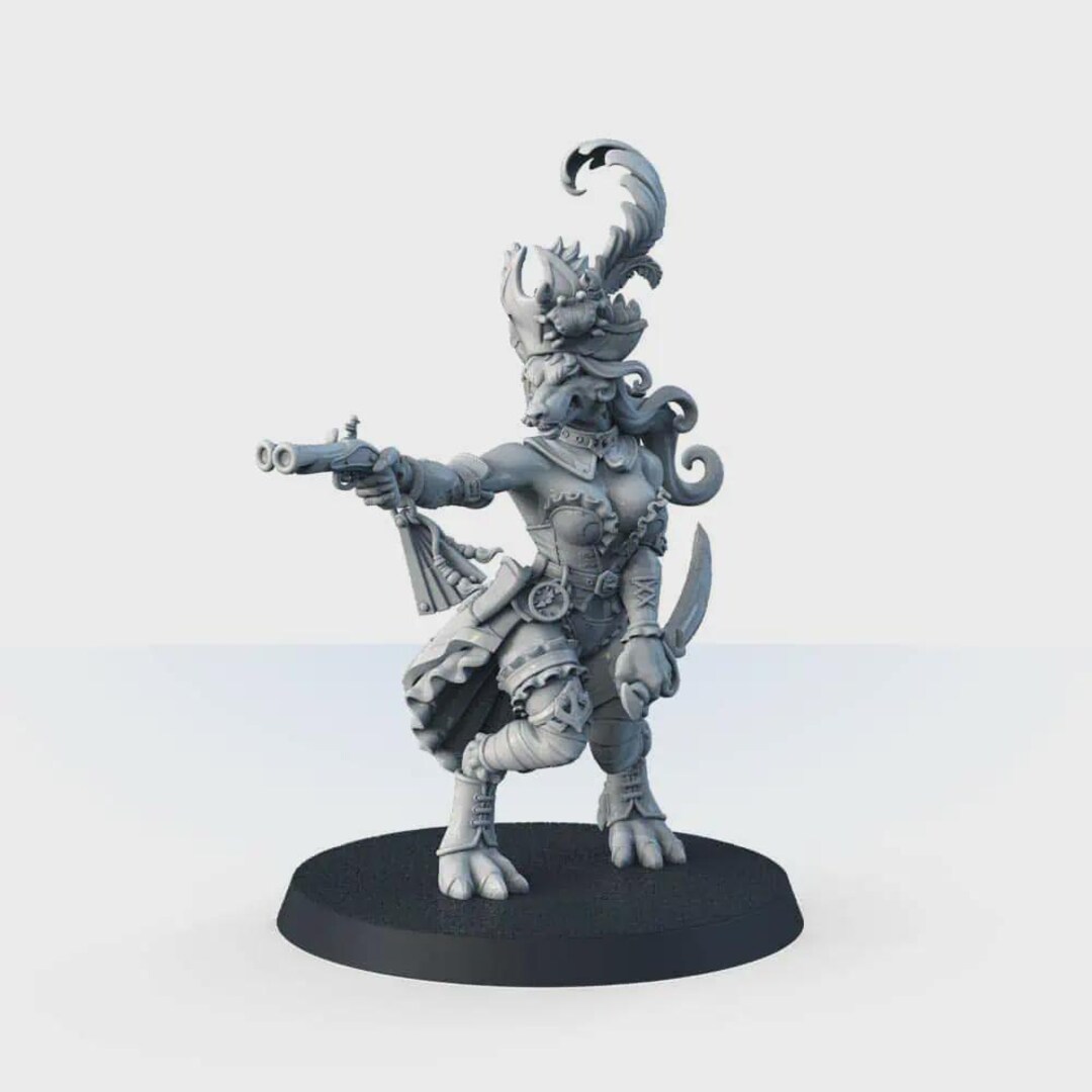Wolfen DND Fantasy Miniature Mireille Saltfang, 3D Printed the ...