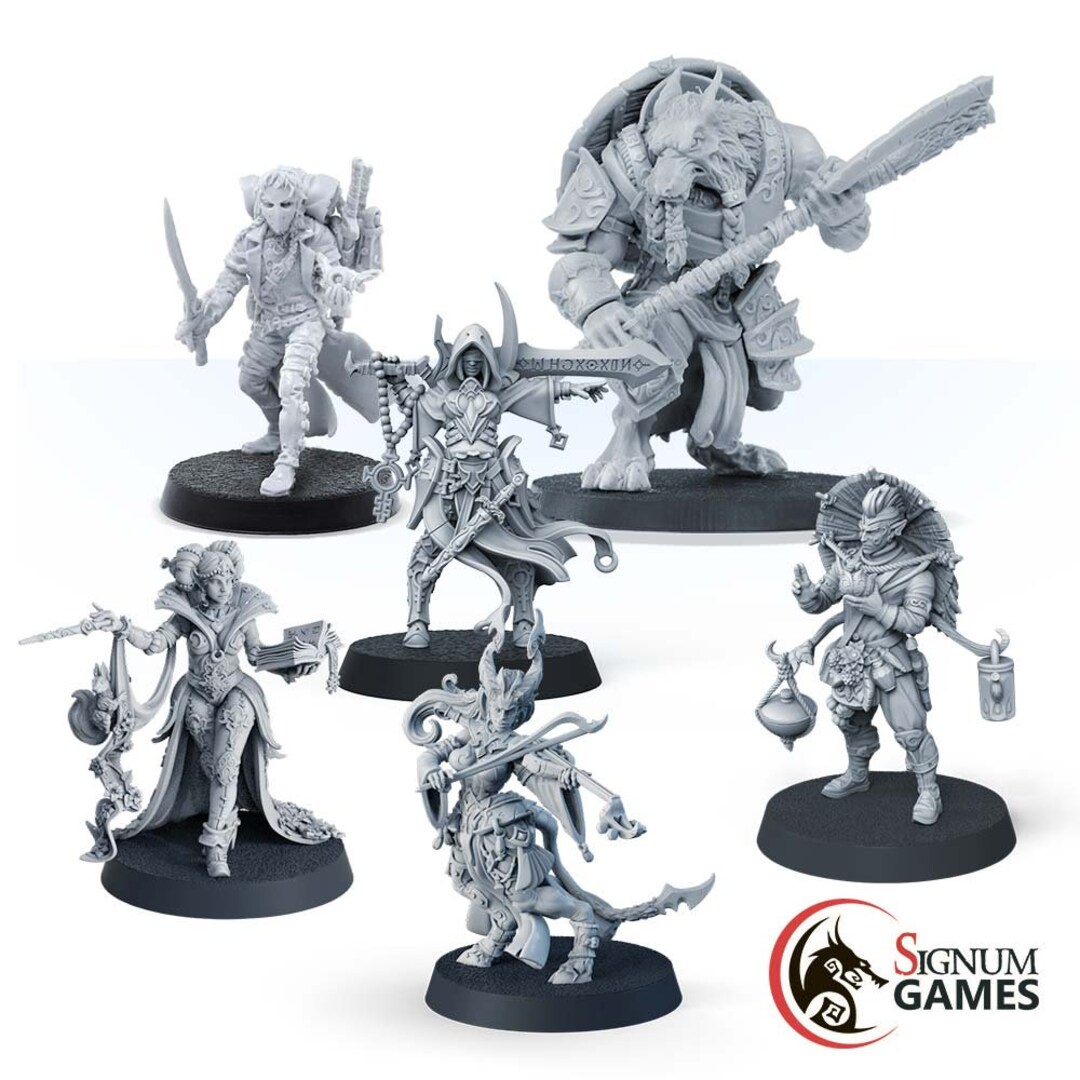 The New Legend, Adventurer Miniatures Set, 32mm Scale 3D Printed Minis ...