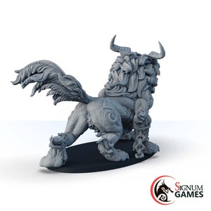 Magical Creature, Beast Miniature, Fenrir, Forever Hungry, 32mm 28mm ...