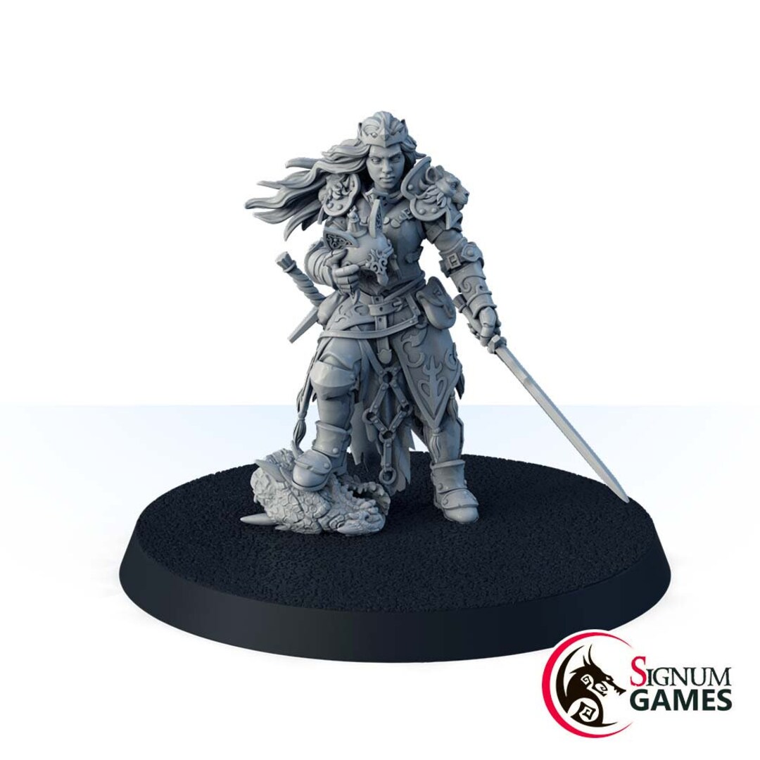 Female Knight Warrior Two Sword, Helena, the Song of Steel, 32mm 28mm ...