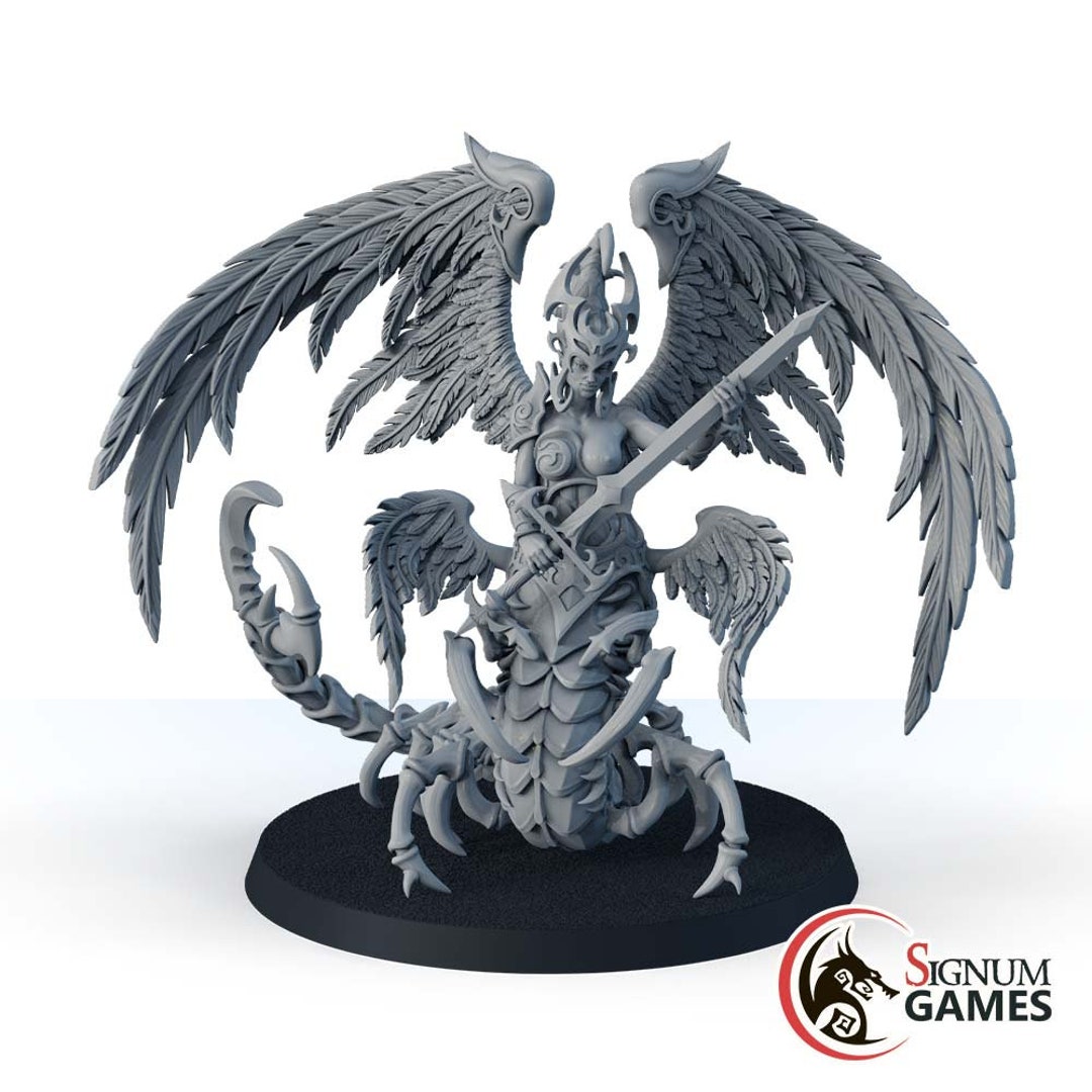 Nephilim Fighter Warrior Miniatures for Tabletop Games, 3D Printed ...