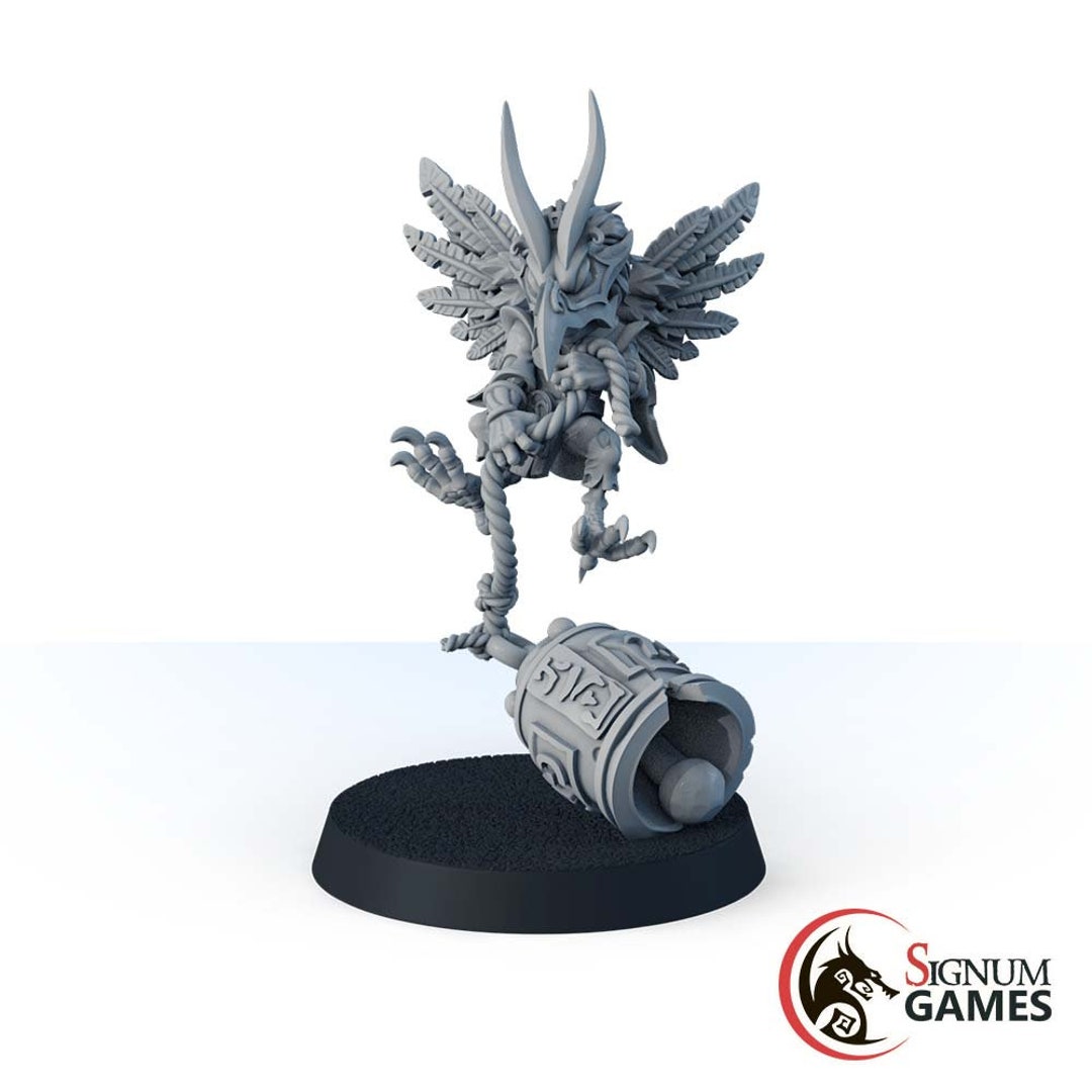 Warrior Raven Fighter Minion, Sengo Tengu, the Graveyard Keeper, 28mm ...