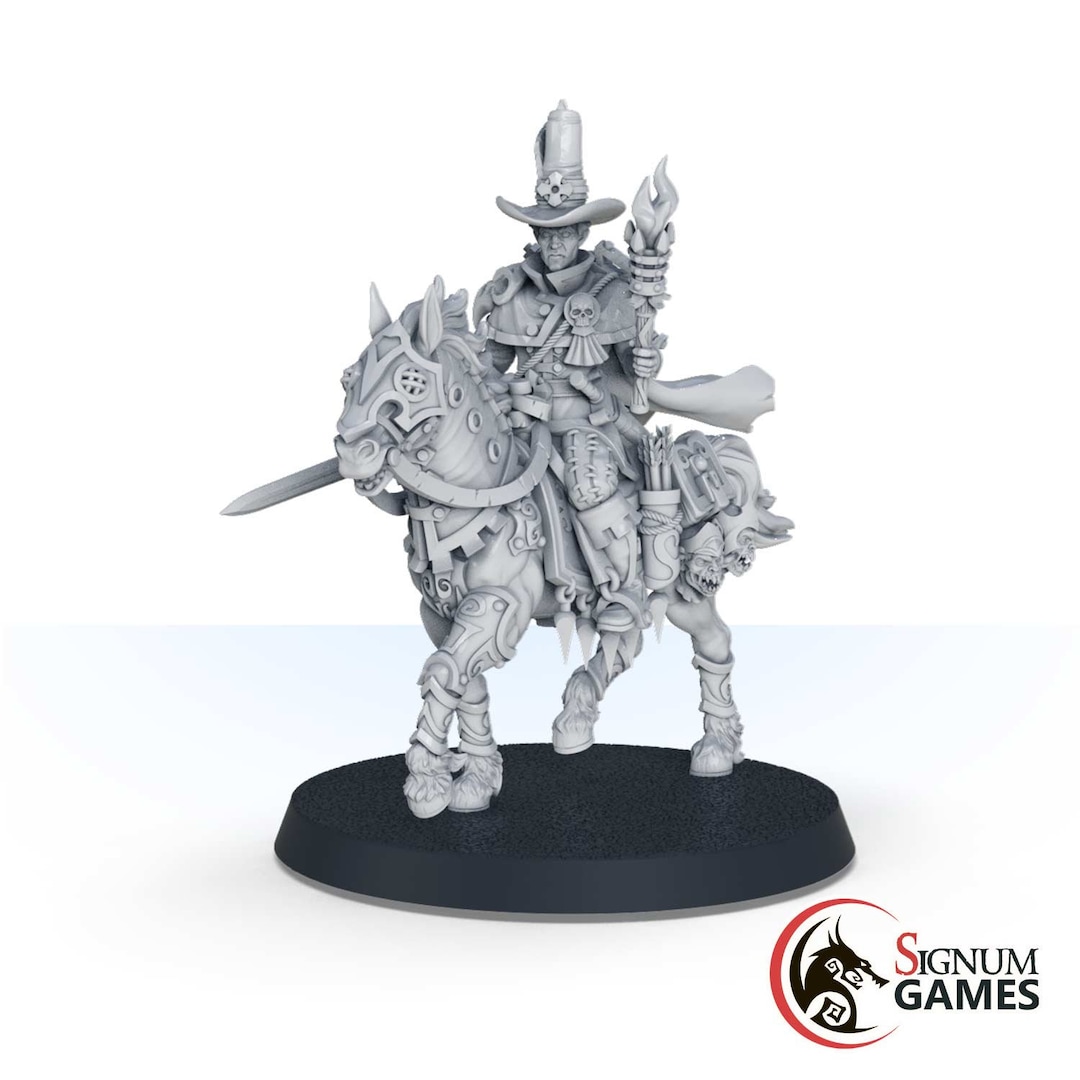 Human Rider Witch Hunter Miniature, Ezekiel, the Night Watch, 32mm 28mm ...