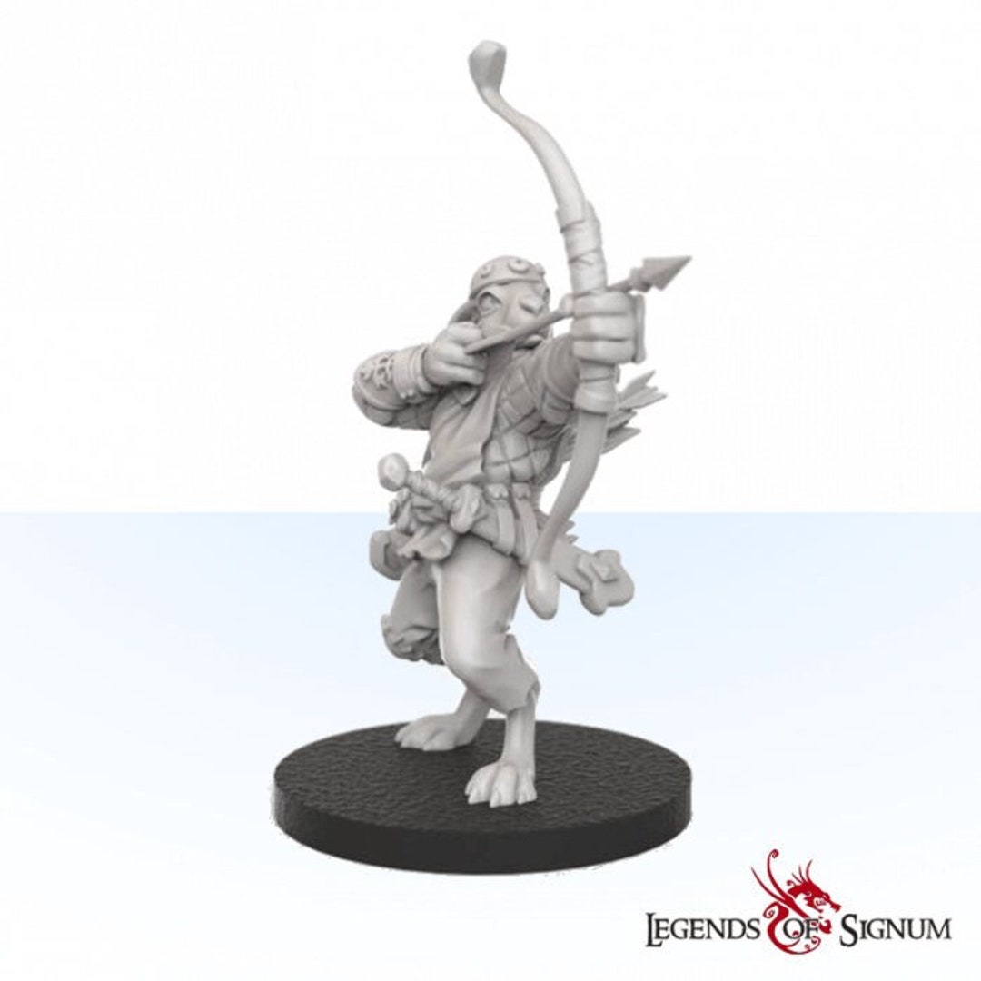 Rabbit Archer Miniature Dnd 3D Resin Tabletop Unpainted - Etsy