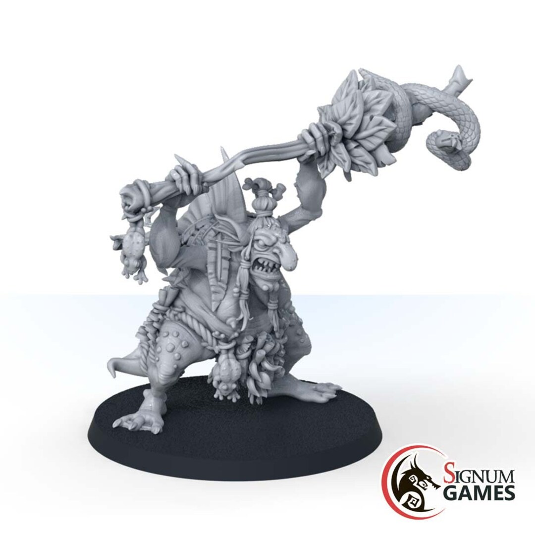 Troll Witch Druid DND Fantasy Miniature Jazu, the Swamp Shaman, 32mm ...