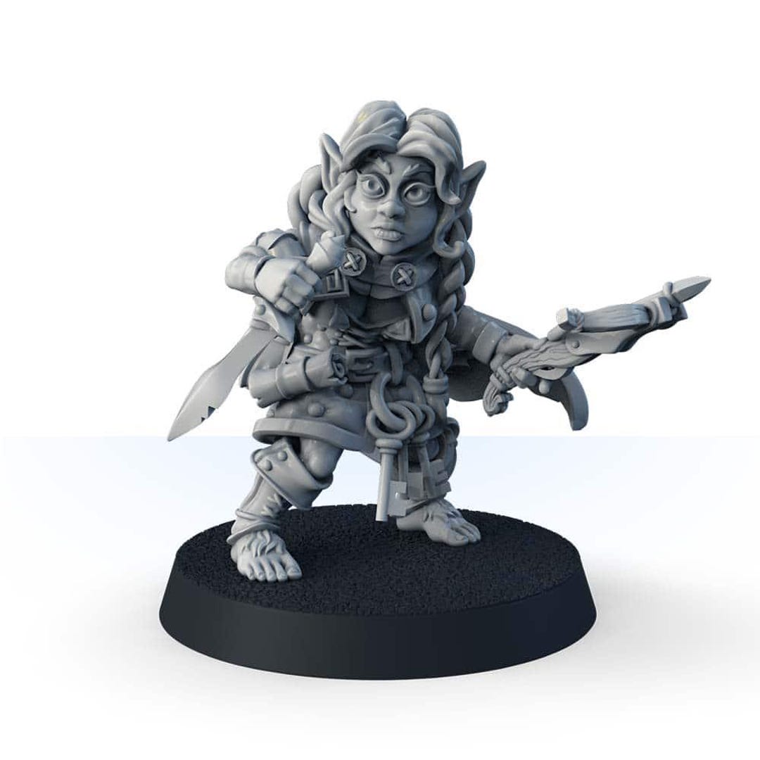 Sarah, Halfling Thief With Crossbow Assassin DND Fantasy Miniature ...
