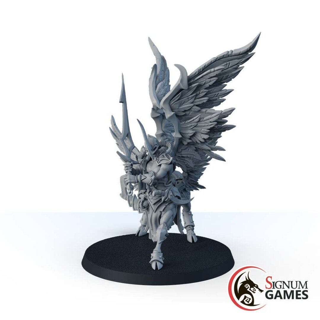 Fallen Nephilim With Sword Fantasy Miniatures, Vesperiel, the Dawnblade ...