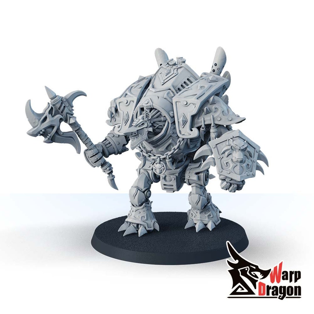 Wolfenmarine Juggernaut, Space Wolfen Mech Marine Dreadnought Miniature ...