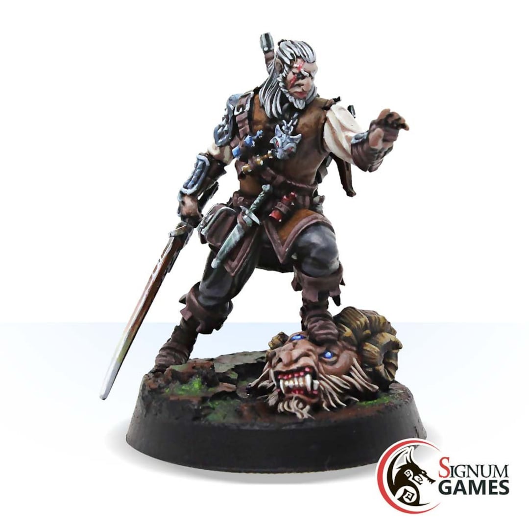 3D Resin Monster Hunter Miniatures Dnd, the White Human Ranger ...