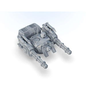 Grimdark Nemesis Battle Tank Turret With Gatling Cannons, 3D Printed ...