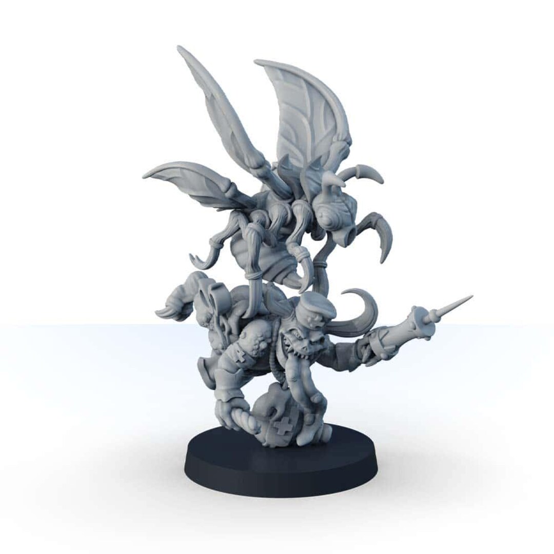 Grim Dark Spawn of Plague With a Giant Mosquito 3D Printed Trench ...