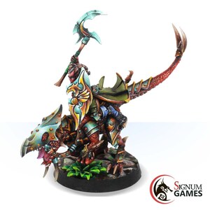 32mm Dnd Fantasy Tiefling Raptor Mount TTRPG Mini, Fantasy Resin ...