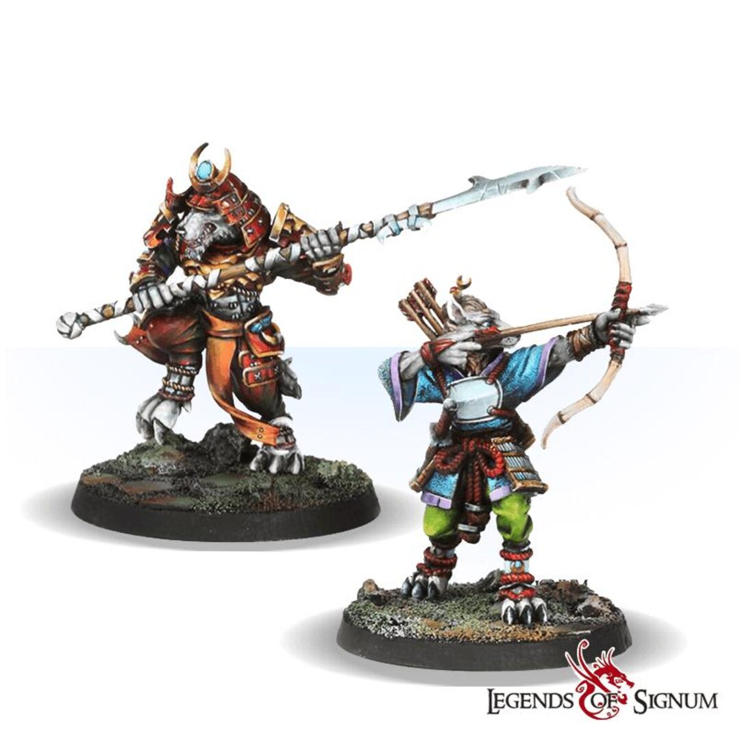Monsters DND Samurai Wolves Set, 3d Printed Unpainted Warrior Wolfen ...