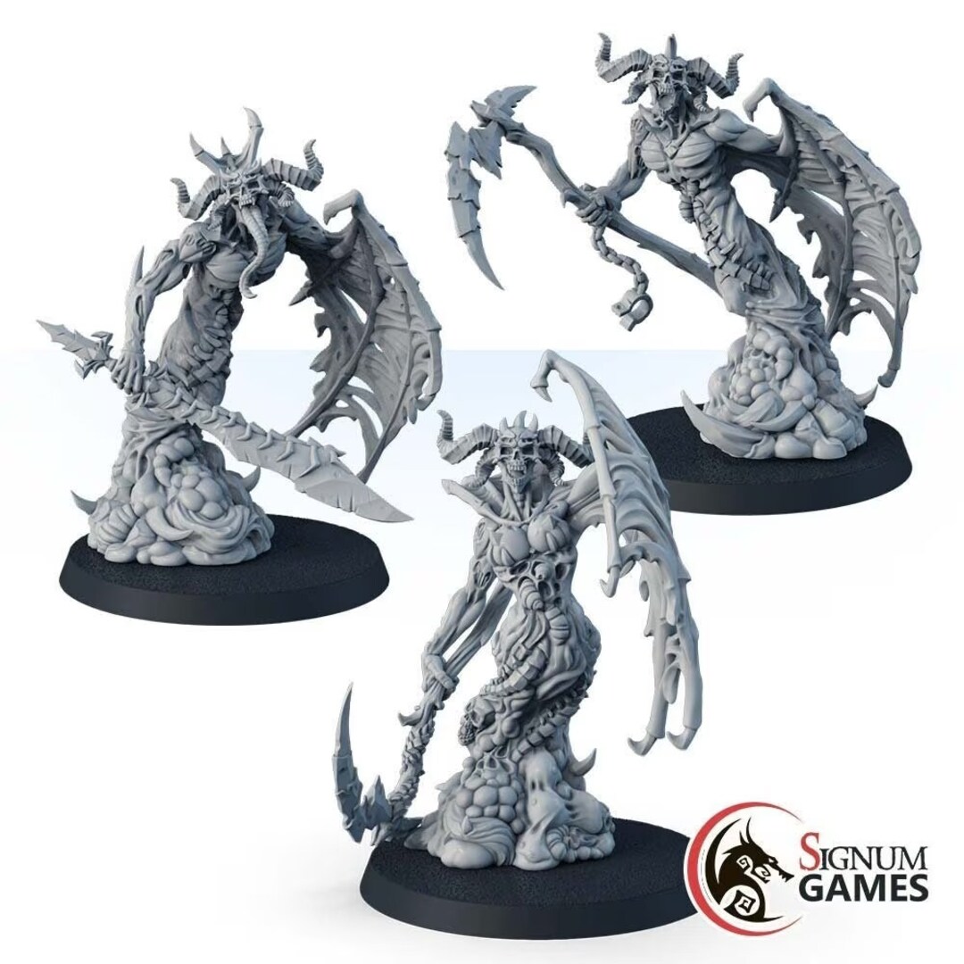 3pc Undead Dark Elementals Miniature Set, Dnd Figurines for Pathfinder ...