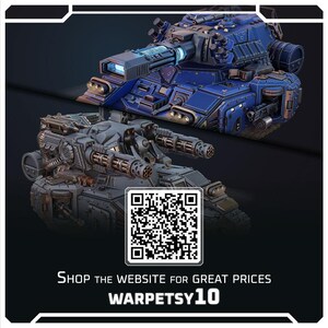 Nemesis Battle Tank With Gatling Cannons, 28mm Scale 3D Printed Painted ...