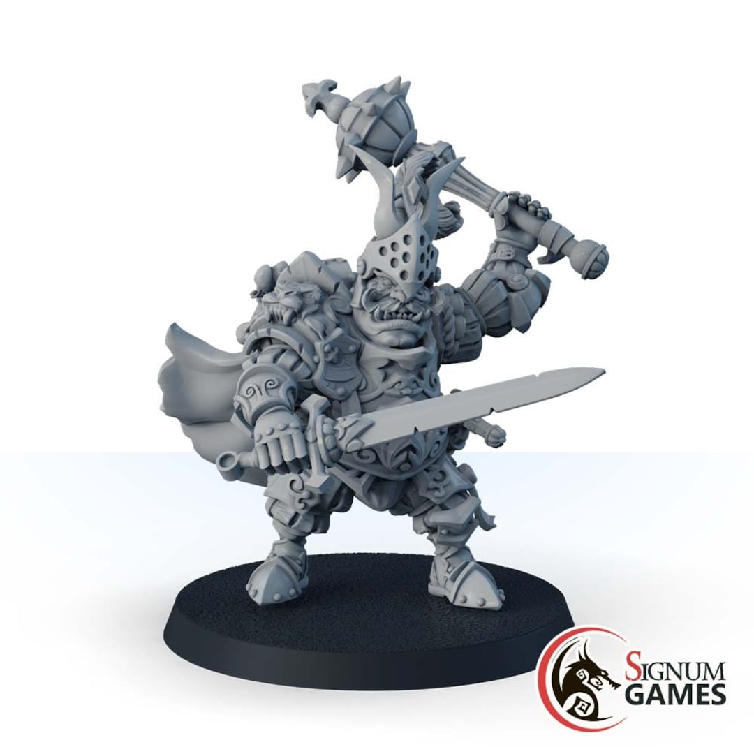 Ogre With Mace, “ironheads” Heavy Infantry Fantasy Miniatures ...