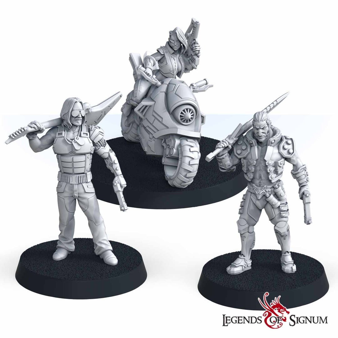 3pc Fantasy Mniature Set, Human Rangers 32mm Scale Dnd Miniature ...