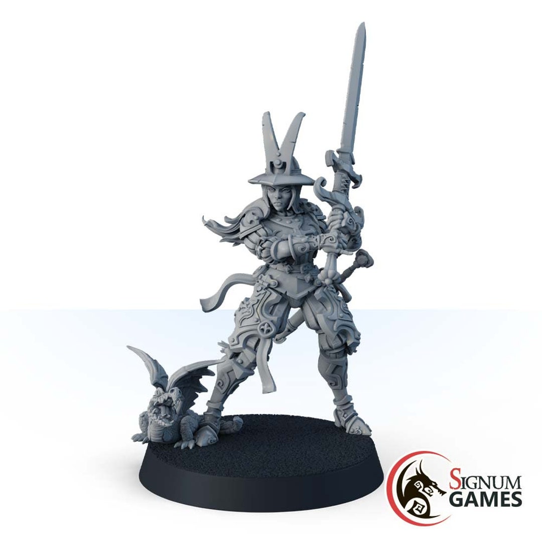 Fantasy Miniatures Guard With Long Sword, the Red Falcon Infantry ...