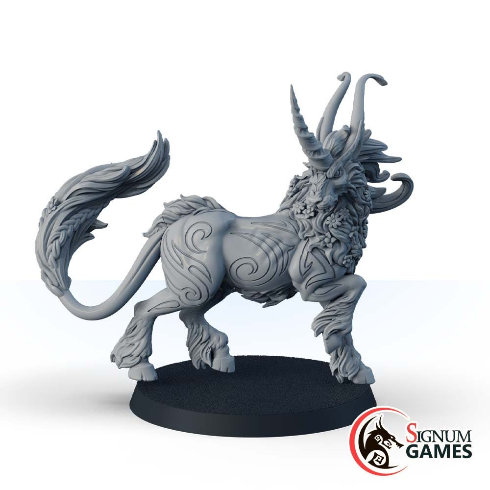 Battle Unicorn DND Fantasy Miniature, 3D Printed Painted Mini, 32mm ...