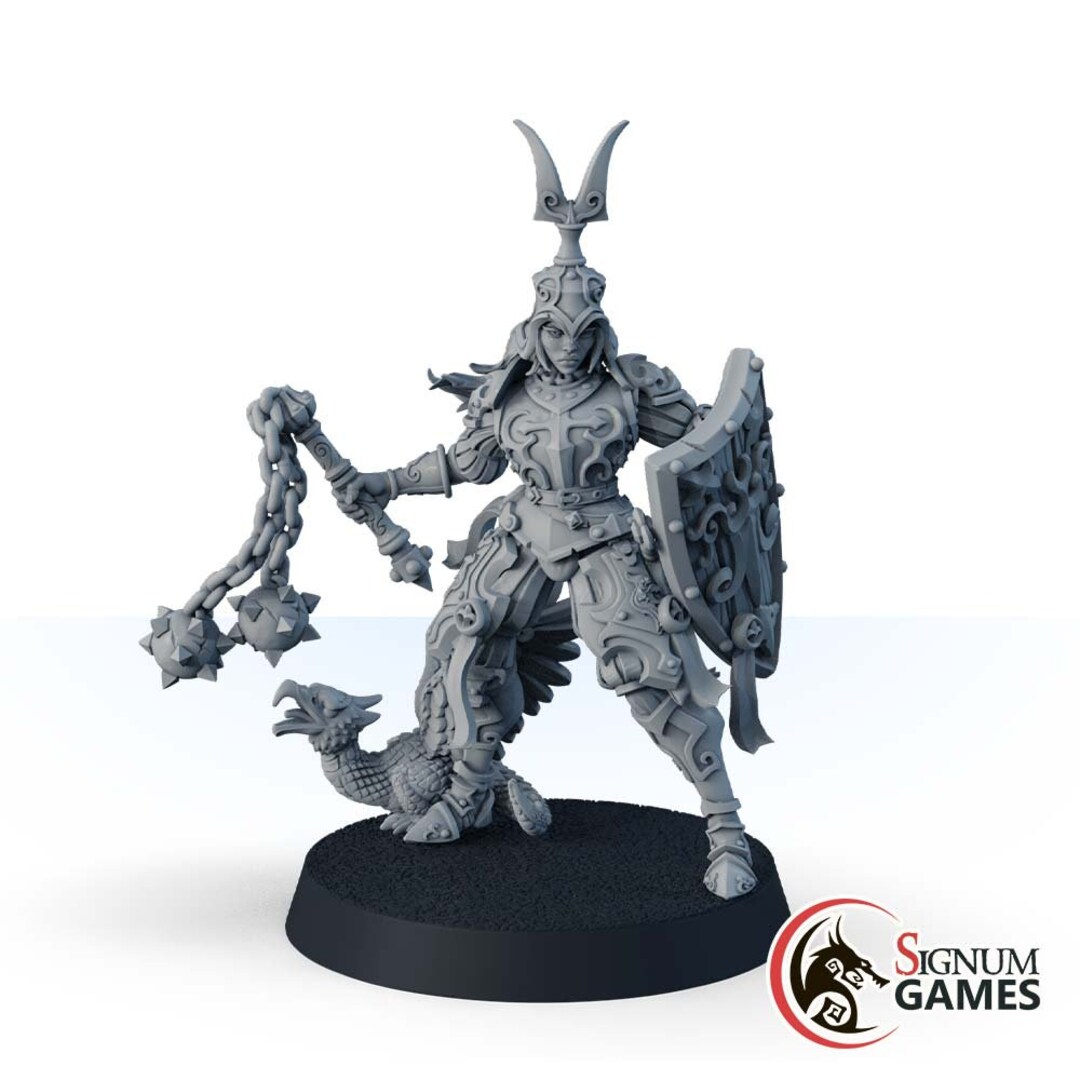 Guard With Morgenstern, the Red Falcon Infantry Fantasy Miniatures City ...