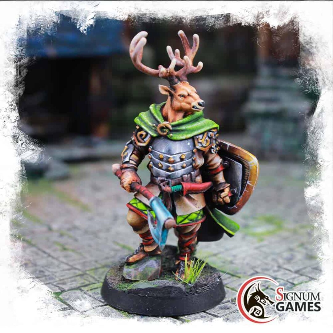 Warrior Barbarian DND Miniature, Fighter Beastman TTRPG Mini Character ...