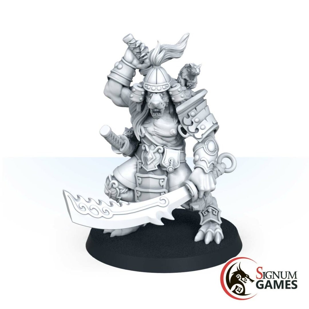Fantasy Wolfen Warrior Miniature, Masaru, Lord’s Last Warrior, Wolf ...