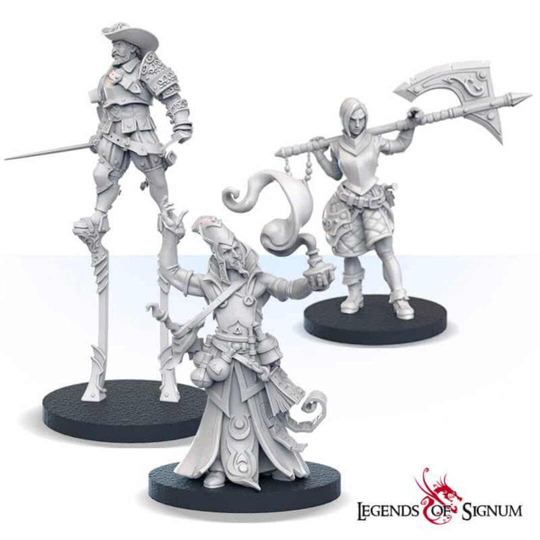DND Unpainted Set Guild of Blades, 28mm 32 Mm Scale 3D Printed Fantasy ...