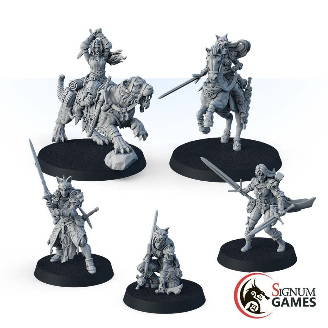 Female Warrior Monster Hunter Fighter Pack Set, Scouts of the Black Cat ...