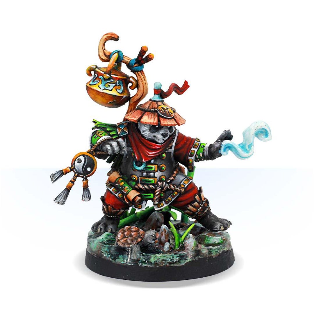 Hua Tuo Wizard 3d Printed Figure, Panda Monk Caster Miniature, Beastman ...