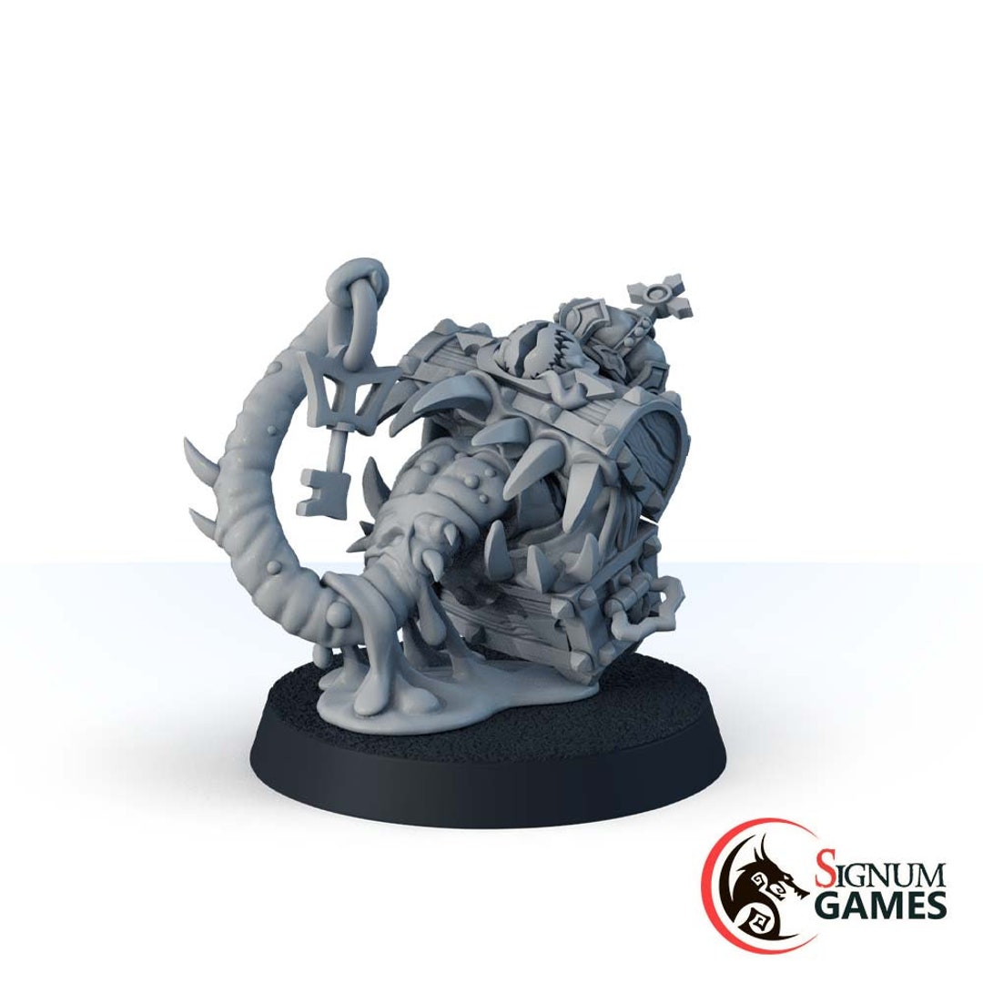 Fanged Mimic Fantasy Miniatures Treasure Room Mimic, Tabletop Miniature ...