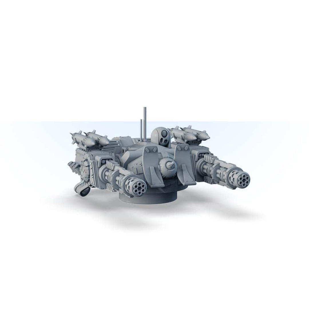 Grimdark Nemesis Battle Tank Turret With Gatling Cannons, 3D Printed ...