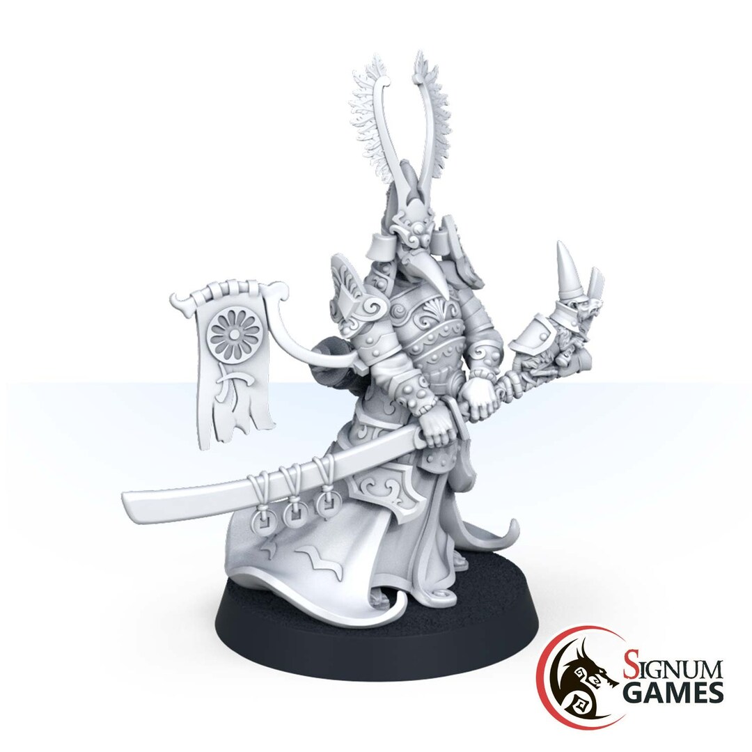 Human Samurai Warrior 28mm 32mm Scale Unpainted Mini, Reiji, the Fire ...