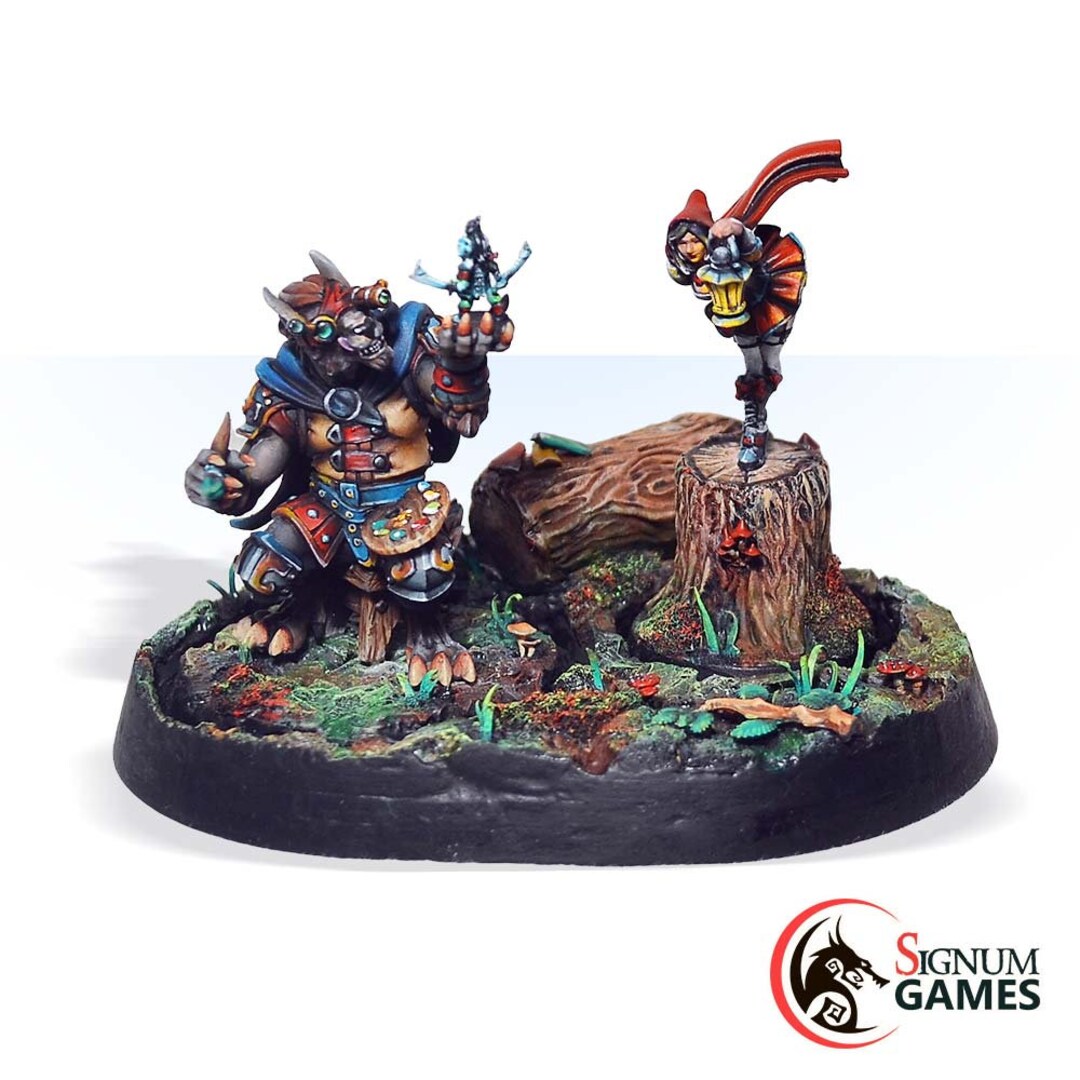 Wolfen Artist Bard Red Riding Hood Mini, Fairy Tale Art Set, 32mm 28mm ...