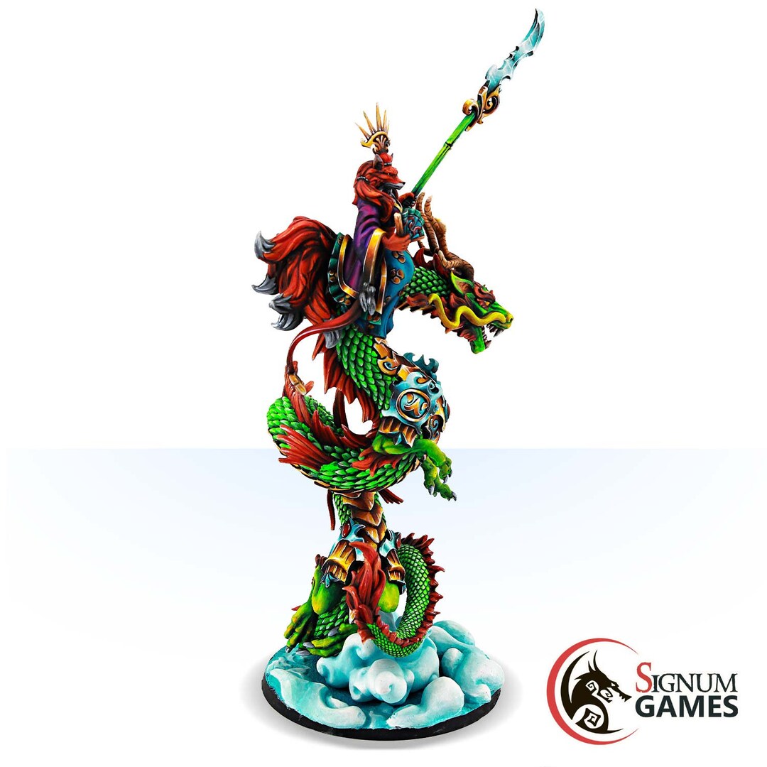 Kitsune Warrior Dragon, 32mm 28mm Fantasy Mini, Kitsune Clan Miniature ...