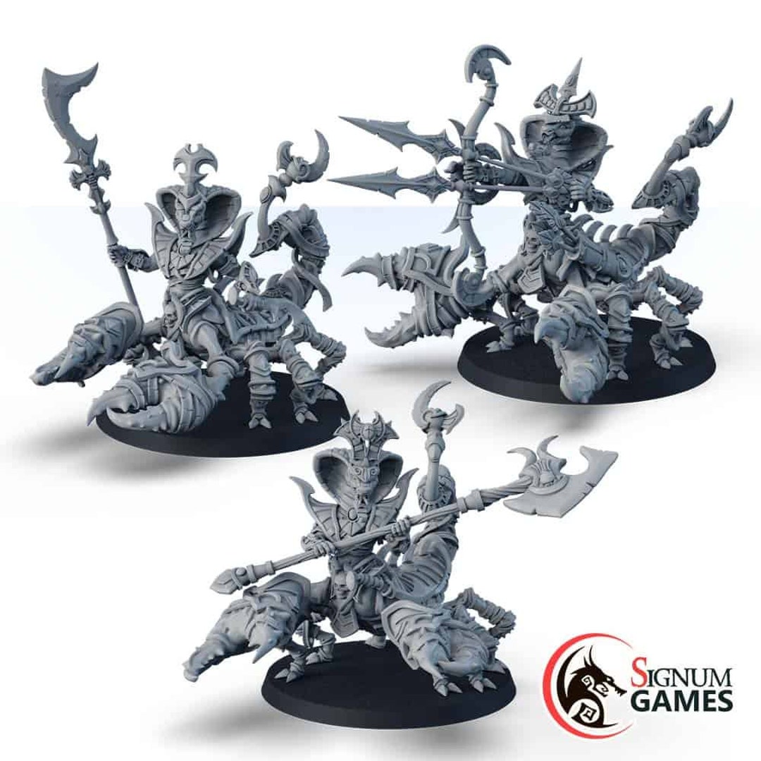 Ancient Predators Set Pack, Fantasy Miniatures Egyptian Warriors, 3D ...