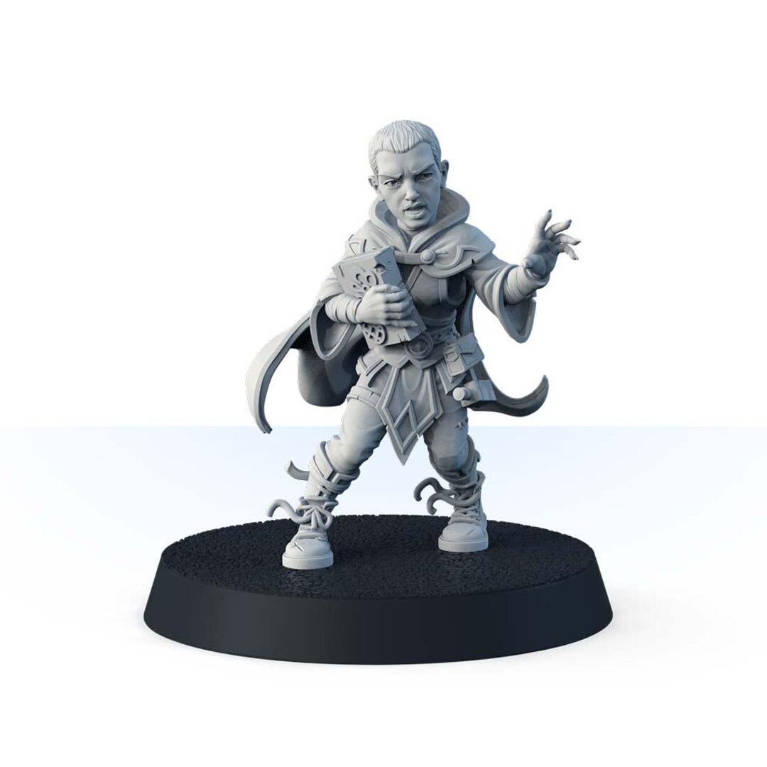 Power Wizard Dungeons & Dragons 3D Printed Character, Human Mage DND ...